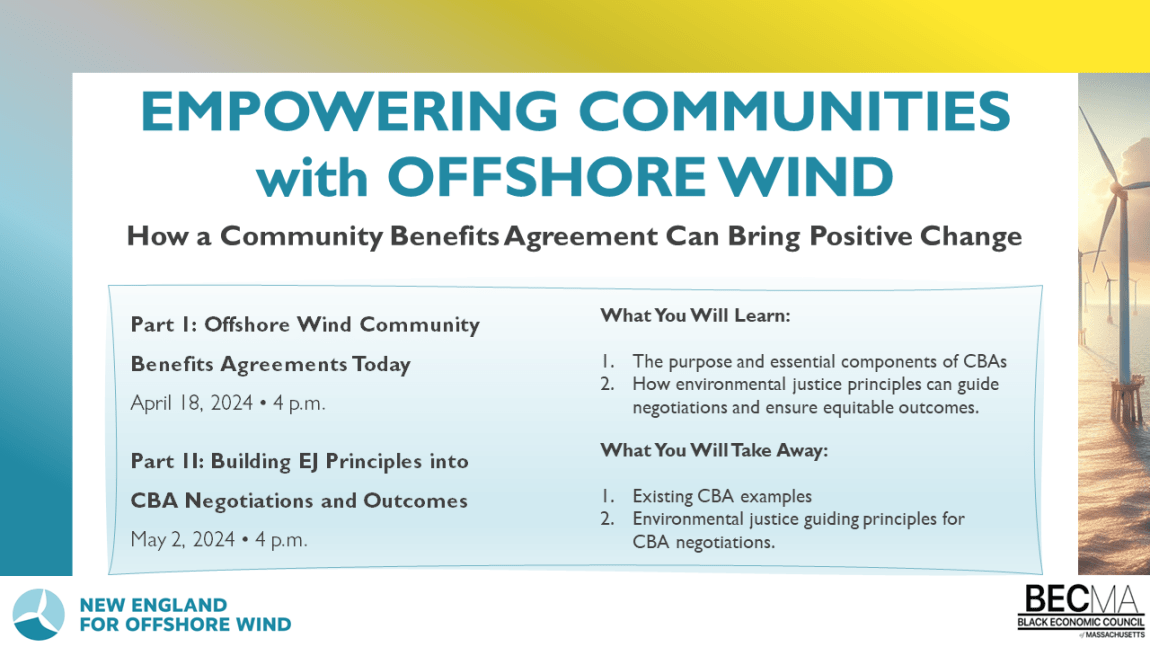 NE4OSW Launches Webinar Series on Community Benefits Agreements and ...